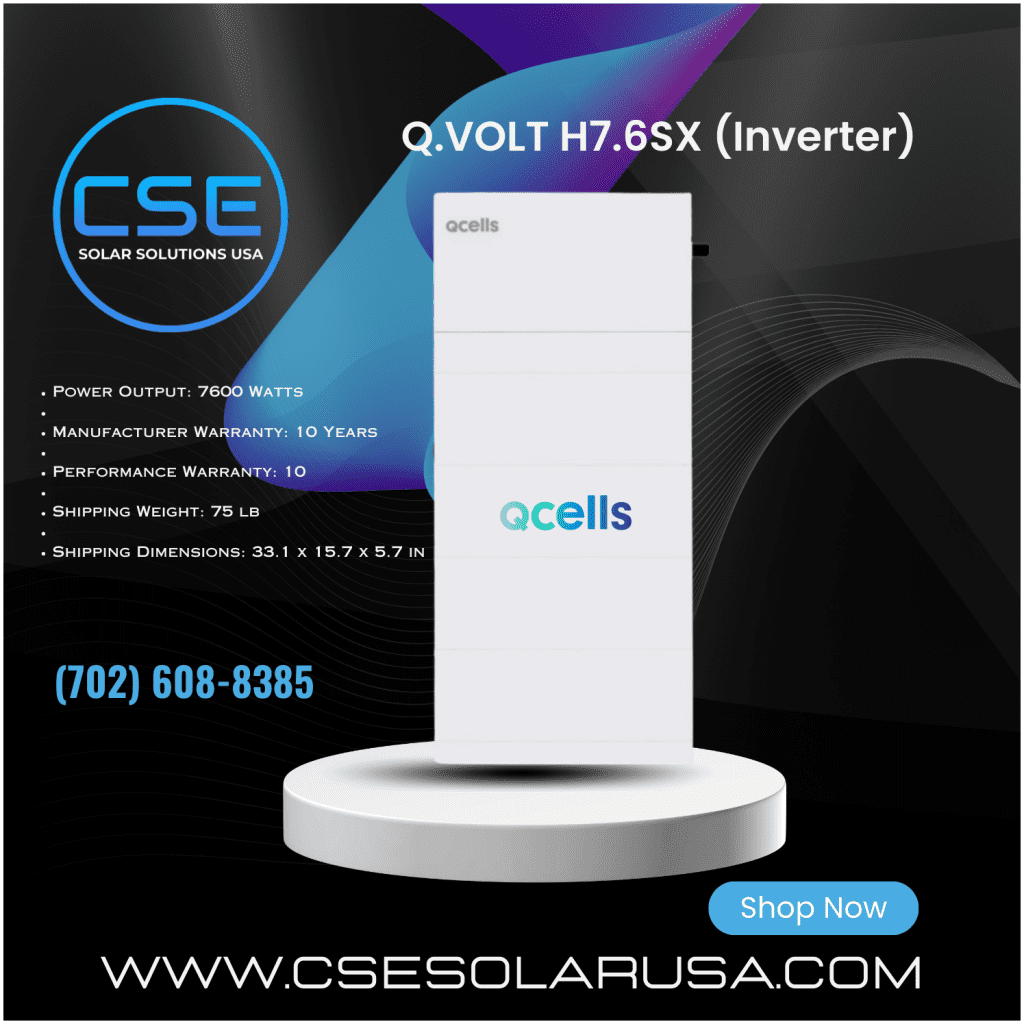 Qcells Q.Volt H7.6SX > 7.6kW 240 VAC Inverter for Qcells Q.Home Core ...